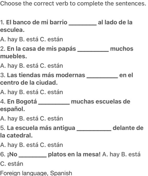 Solved Choose the correct verb to complete the sentences. 1. | Chegg.com