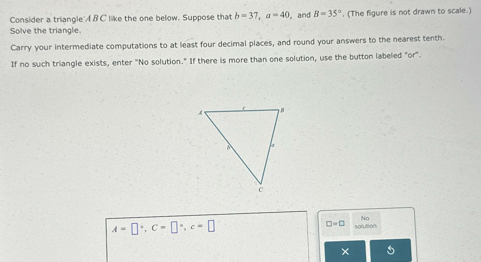 Consider a triangle ABC like the one below. Suppose | Chegg.com