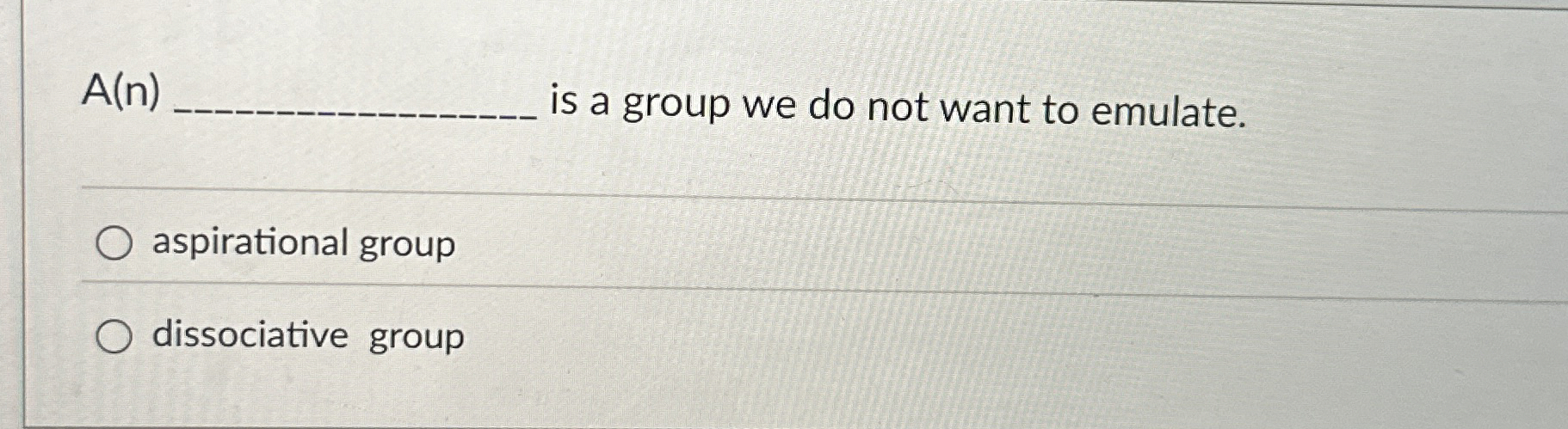 Solved A(n) ﻿is a group we do not want to | Chegg.com