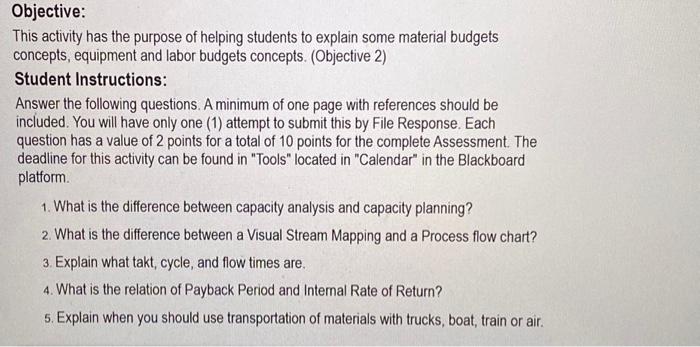 Solved Objective: This activity has the purpose of helping | Chegg.com