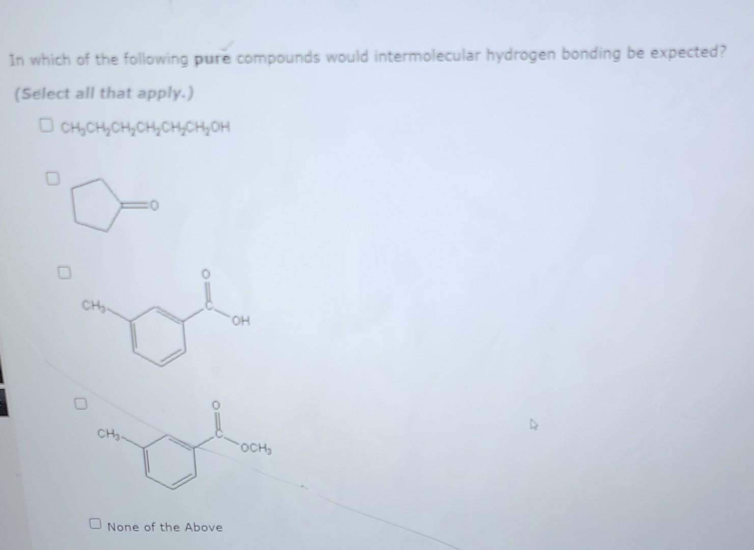 Solved In which of the following pure compounds would | Chegg.com