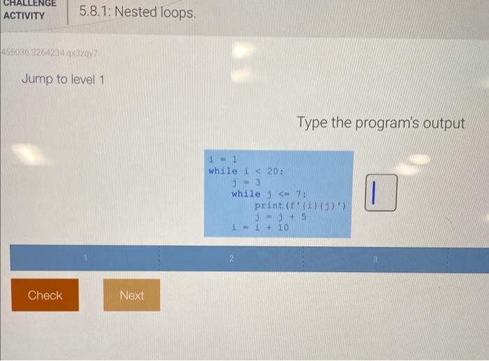 Solved Type the program's output i=1 while i Solved Type the program's output i=1 while i