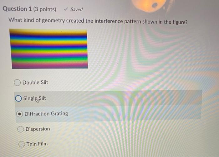 Solved Question 1 (3 points) Saved What kind of geometry | Chegg.com