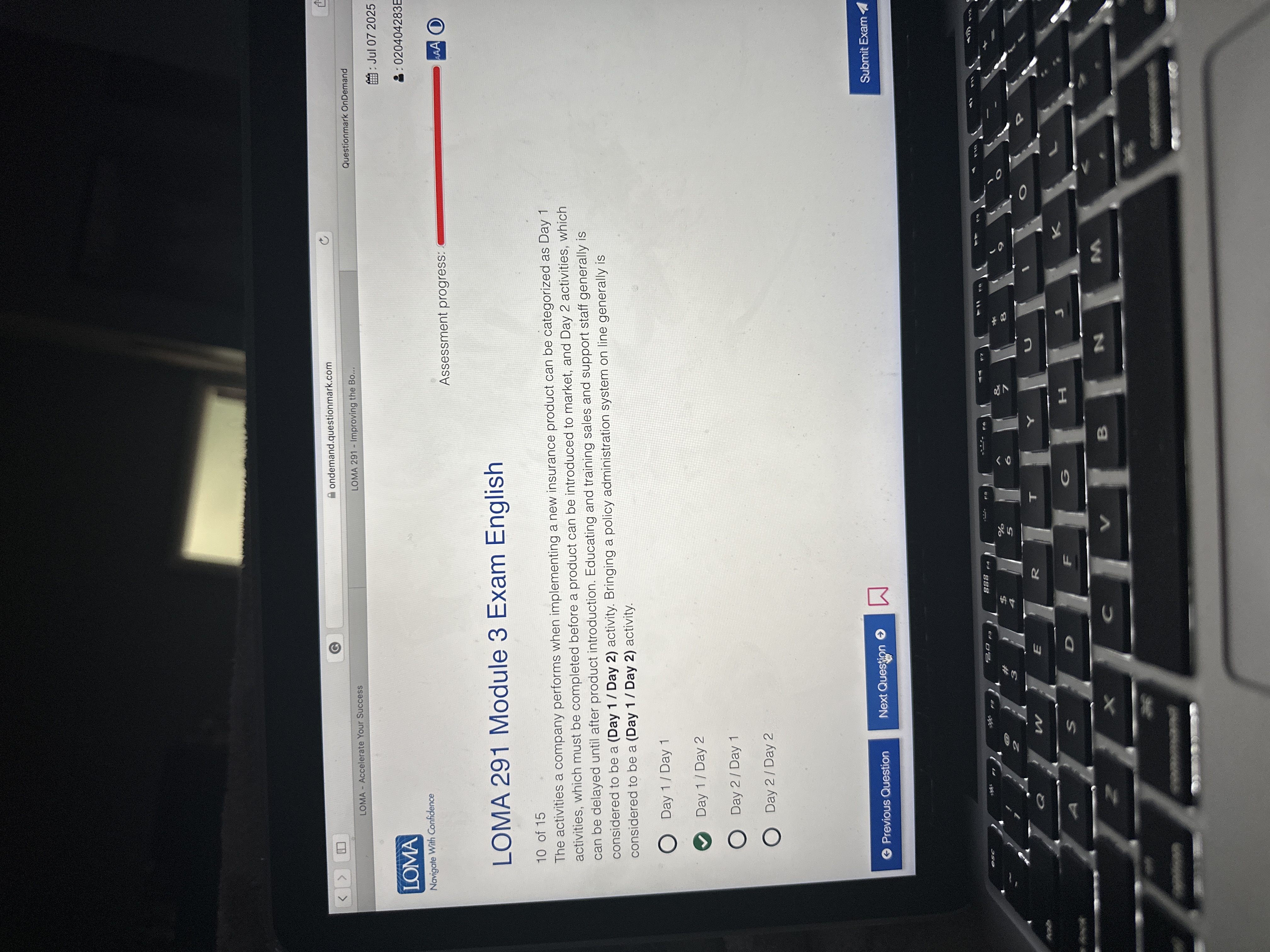 Solved LOMA 291 ﻿Module 3 ﻿Exam English10 ﻿of 15The | Chegg.com