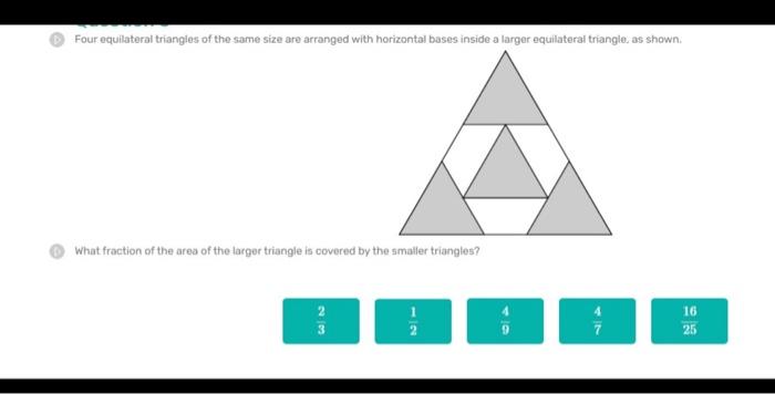 Solved Four equilateral triangles of the same size are | Chegg.com