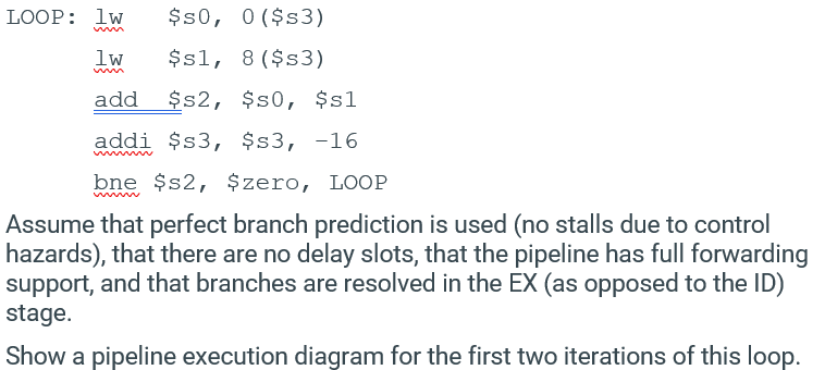 Solved Assume that perfect branch prediction is used (no | Chegg.com