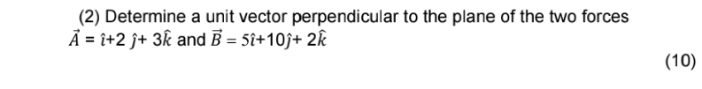 Solved (2) ﻿Determine a unit vector perpendicular to the | Chegg.com