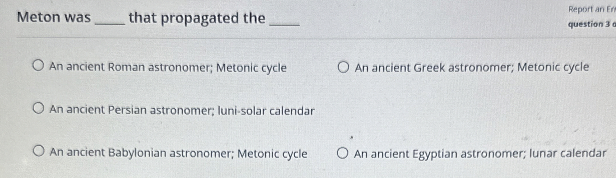 Solved Meton was q, ﻿that propagated the q,Report an | Chegg.com