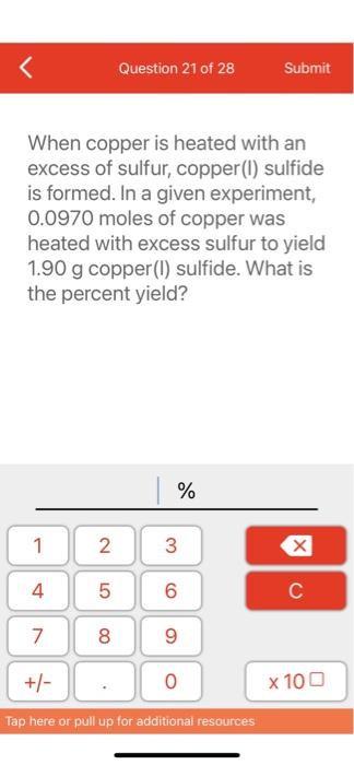 Solved When copper is heated with an excess of sulfur, | Chegg.com
