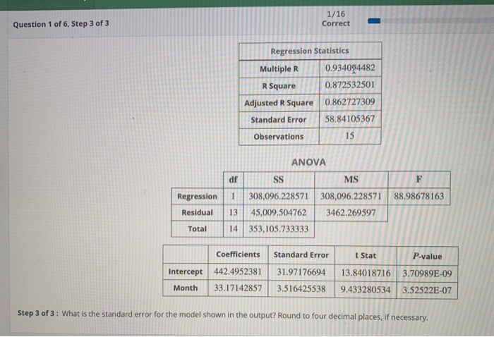 Solved Save & Exit Certify Lesson: 5.4 Fitting a Linear Time | Chegg.com