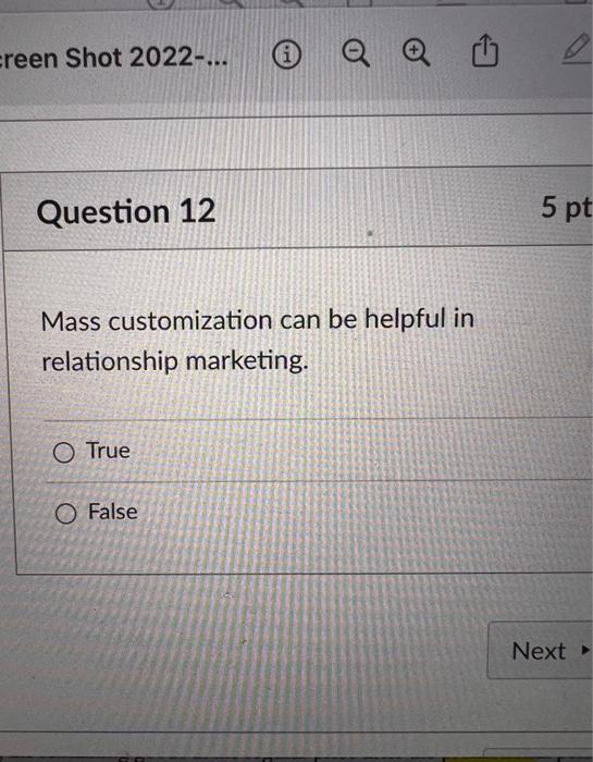 Solved Mass customization can be helpful in relationship | Chegg.com