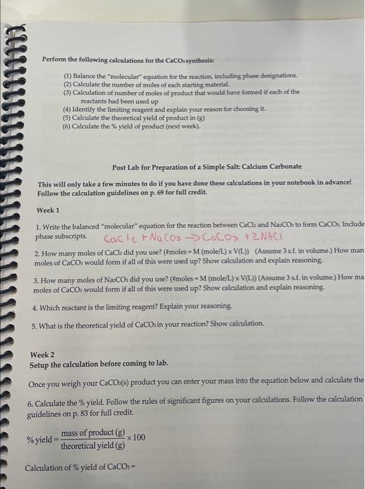 Solved Perform the following calculations for the | Chegg.com