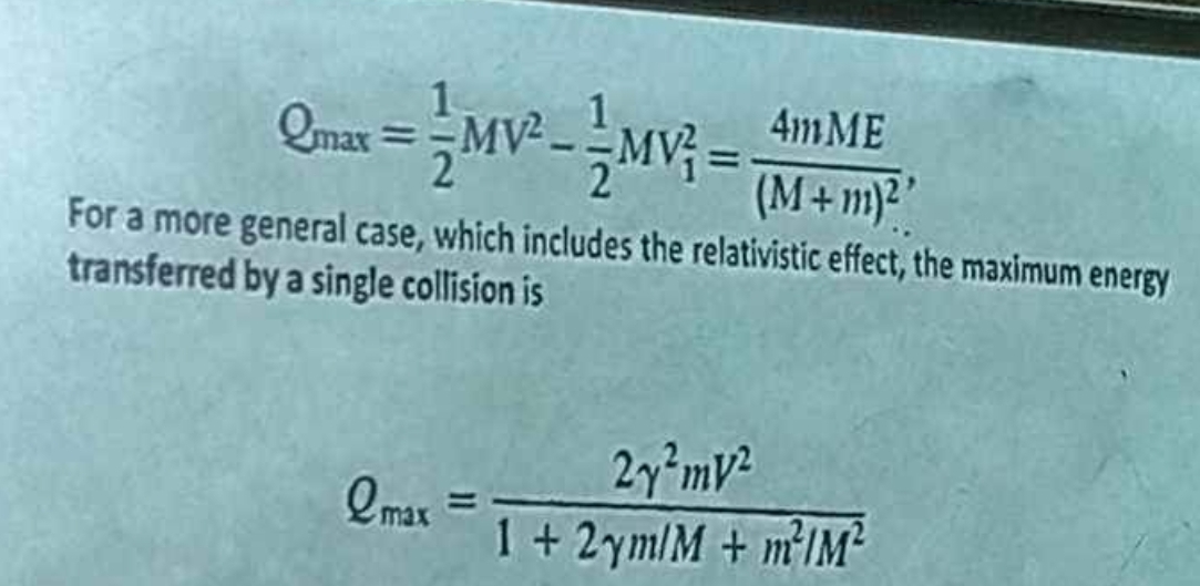 Solved if Qmax=12MV2-12MV12=4mME(M+m)2,show that for a more | Chegg.com