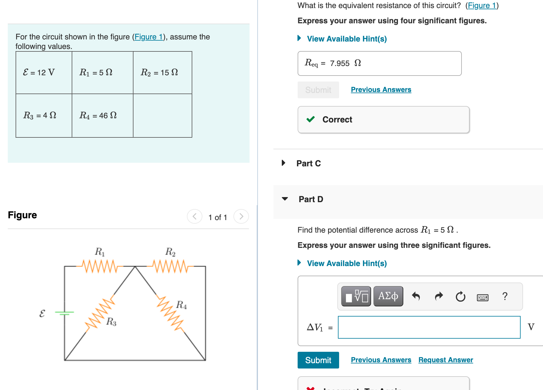 Solved What is the equivalent resistance of this circuit? | Chegg.com