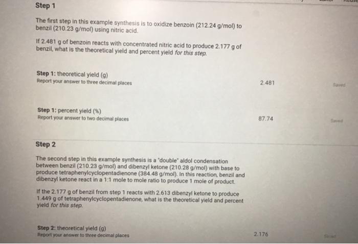 Solved The first step in this example synthesis is to | Chegg.com