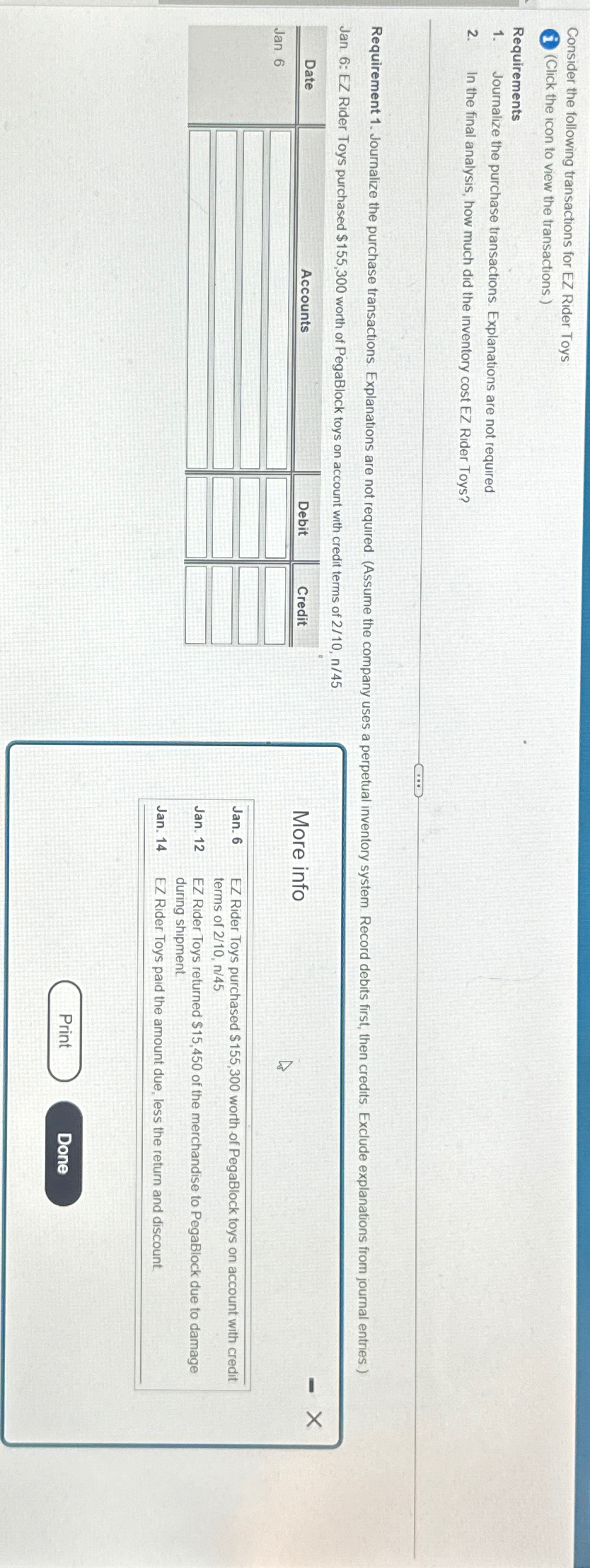 Solved Consider the following transactions for EZ Rider | Chegg.com
