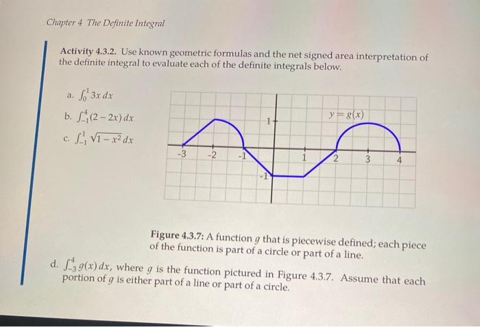 Solved Chapter 4 The Definite Integral Activity 4.3.2. Use | Chegg.com