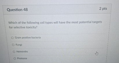 Solved Question 482 ﻿ptsWhich of the following cell types | Chegg.com