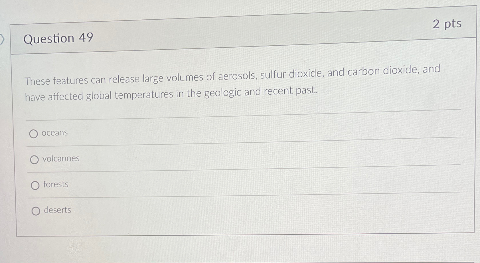 Solved Question 492 ﻿ptsThese features can release large | Chegg.com