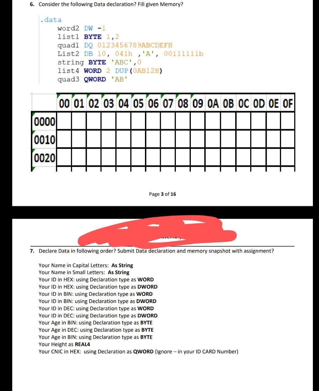 Solved 2 Consider The Following Data Declaration Fill