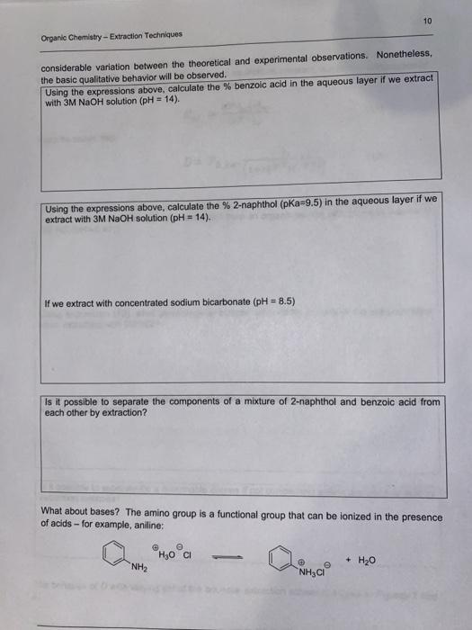 Organic Chemistry-Extraction Techniques We can show | Chegg.com