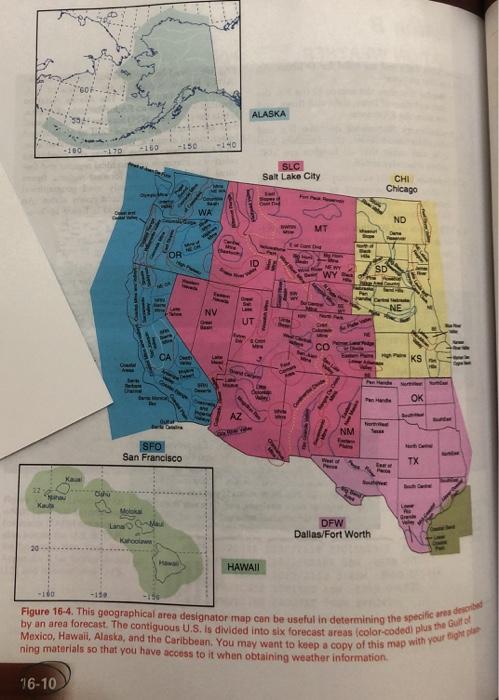 Obtain an Area Forecast (FA) in text format for one | Chegg.com