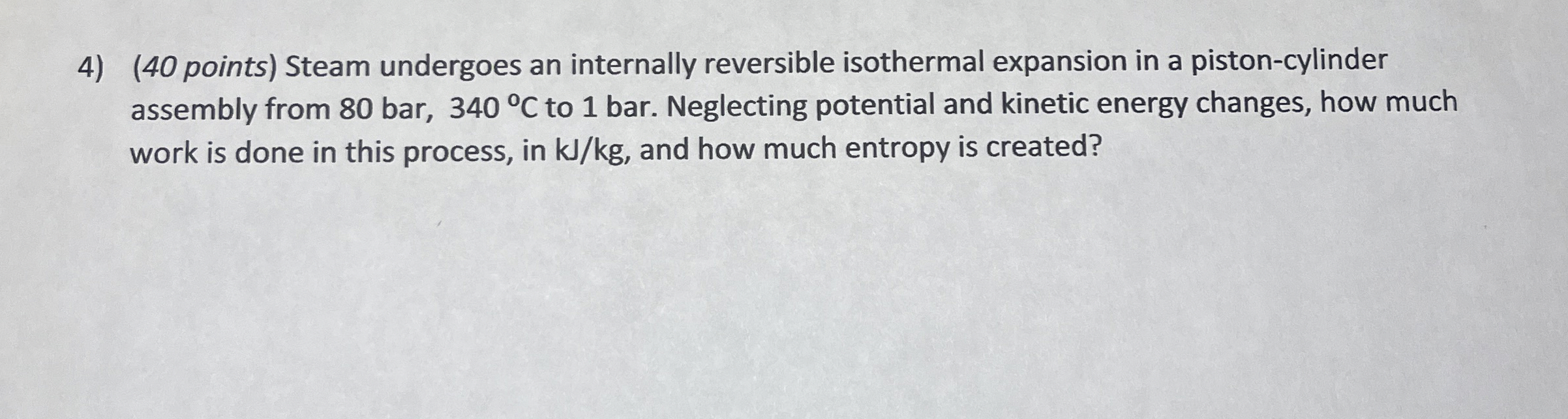 Solved (40 ﻿points) ﻿Steam undergoes an internally | Chegg.com