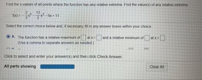 Solved Find the x-values of all points where the function | Chegg.com