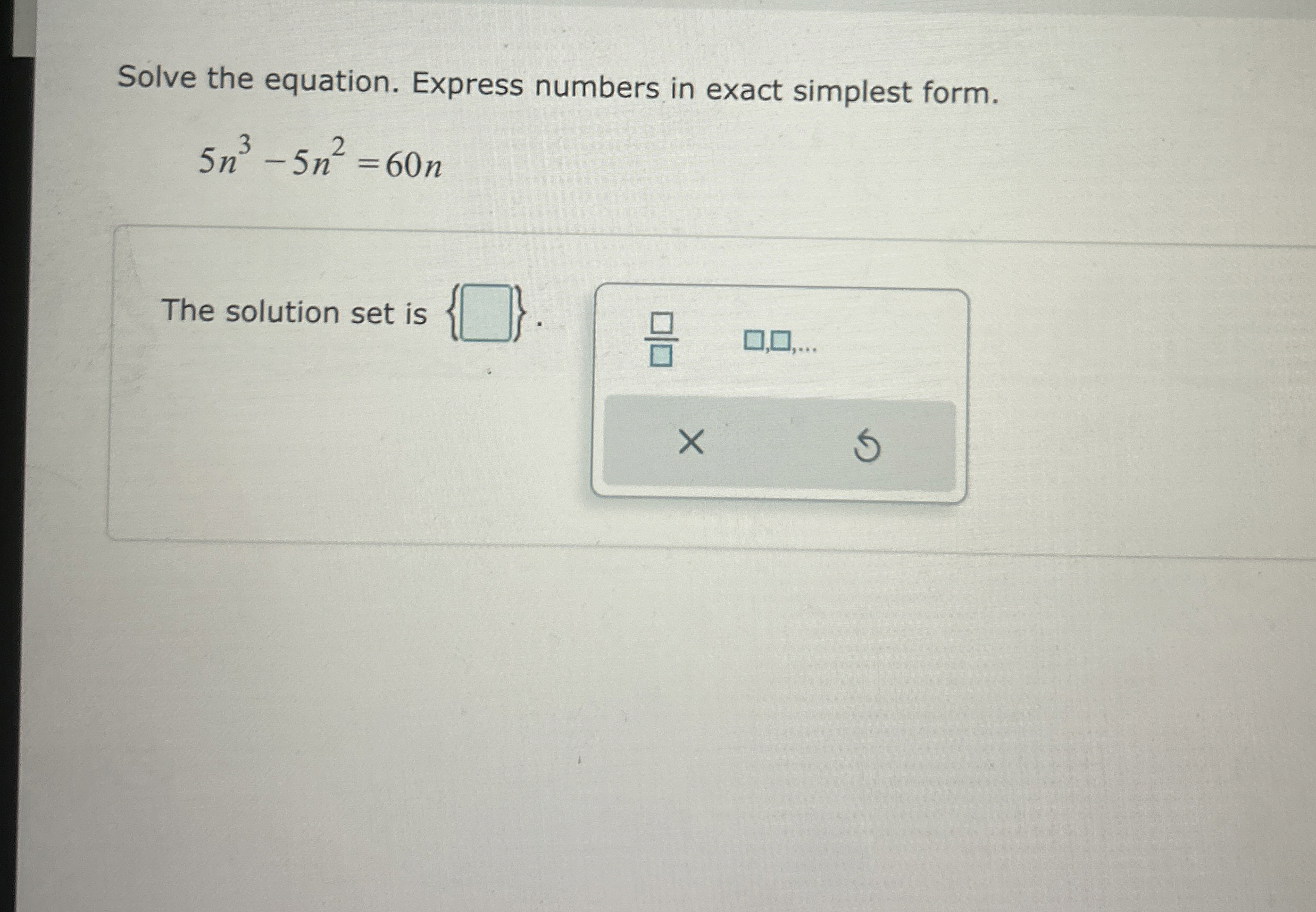 Solved Solve the equation. Express numbers in exact simplest | Chegg.com