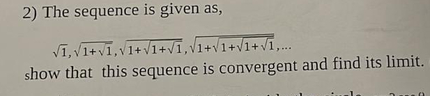 Solved The sequence is given | Chegg.com