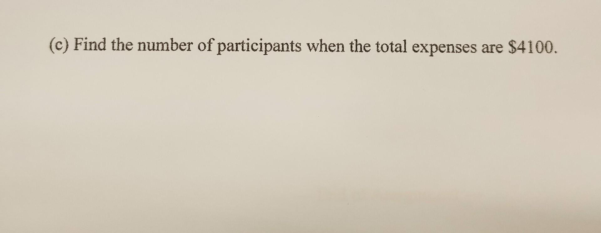 Solved of participants. When there are 50 participants, the | Chegg.com