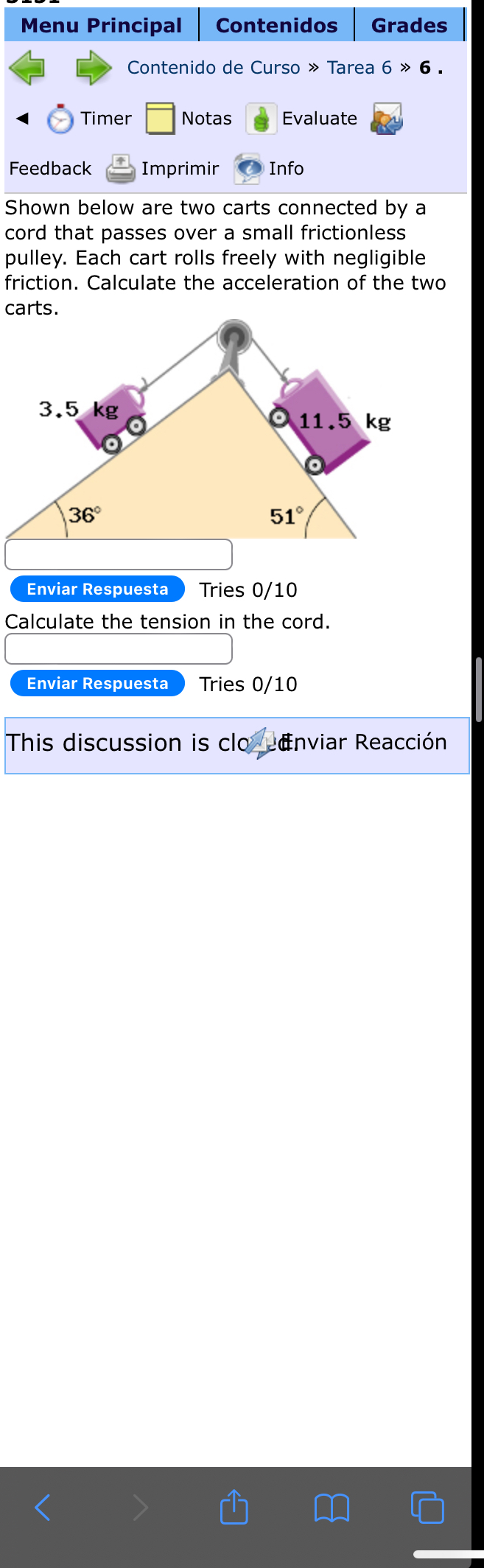 Solved Menu PrincipalContenidosGradesContenido de Curso » | Chegg.com