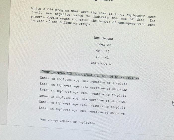 Solved Write a ct+ program that asks the user to input | Chegg.com
