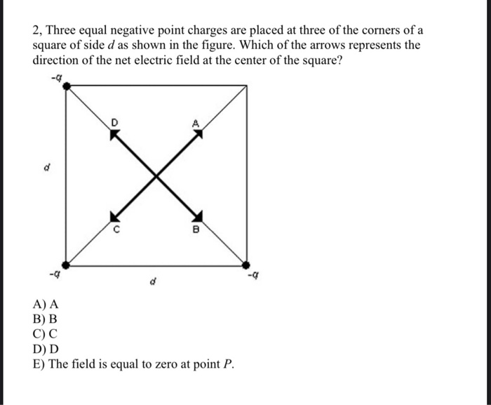 Solved 2, Three equal negative point charges are placed at | Chegg.com Solved 2, Three equal negative point charges are placed at | Chegg.com