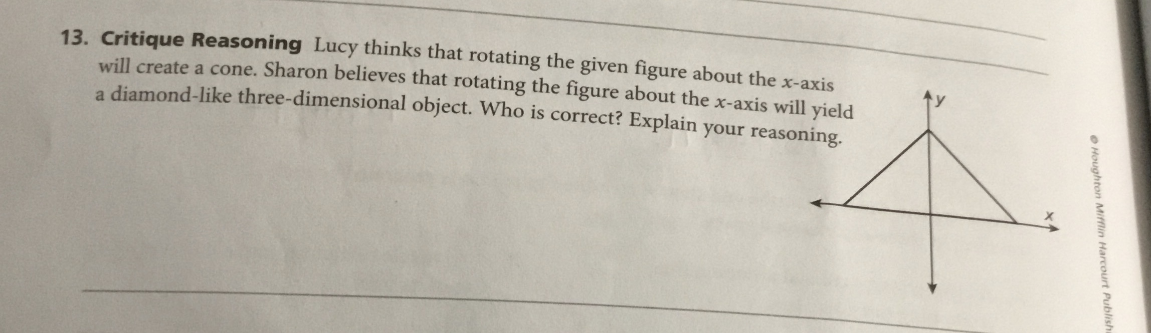 Critique Reasoning Lucy thinks that rotating the | Chegg.com