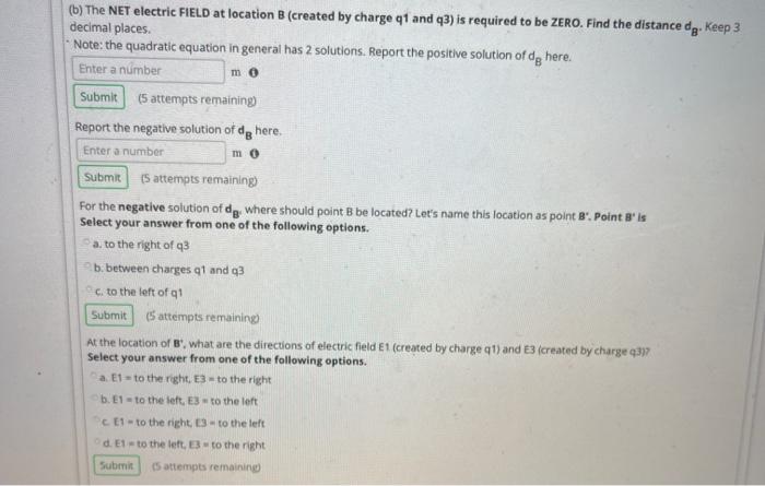 Solved Electric Field - Zero Net Field You will find the | Chegg.com