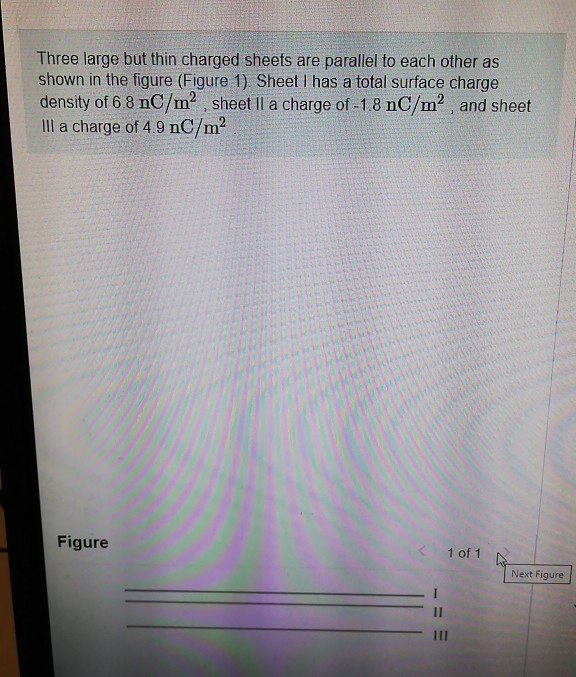 Solved Three large but thin charged sheets are parallel to | Chegg.com