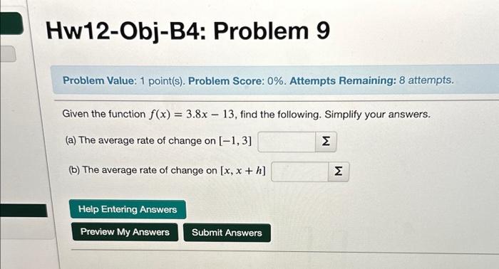 Solved Hw12-Obj-B4: Problem 9 Problem Value: 1 point(s). | Chegg.com Solved Hw12-Obj-B4: Problem 9 Problem Value: 1 point(s). | Chegg.com