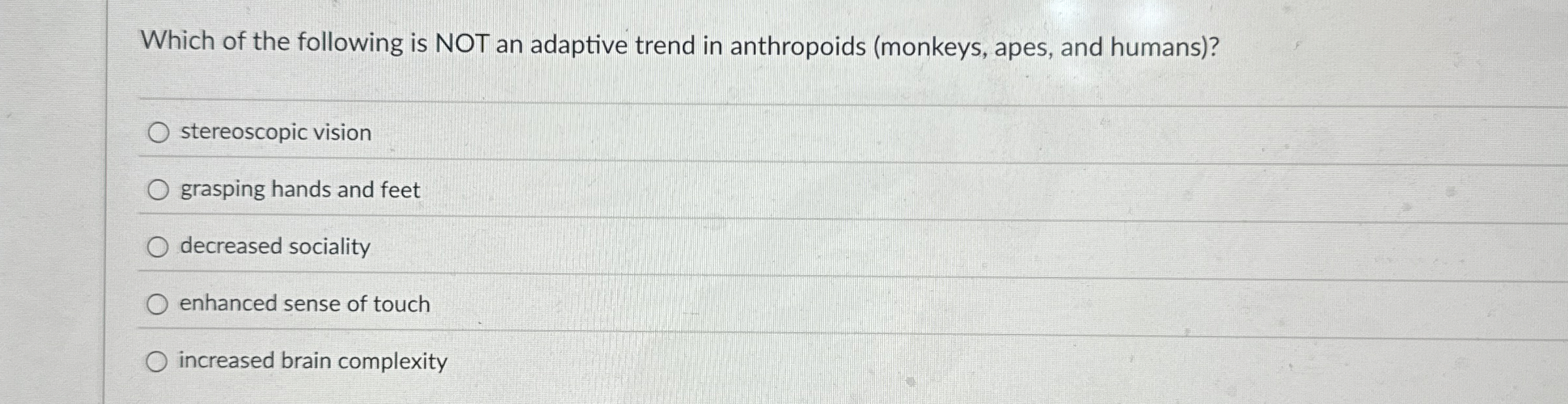 Solved Which of the following is NOT an adaptive trend in | Chegg.com