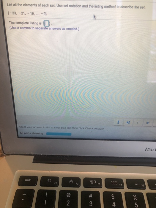 Solved List all the elements of each set. Use set notation | Chegg.com
