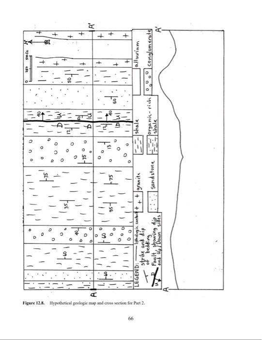 Procedure (Part 2). Construction of Geologic Cross | Chegg.com