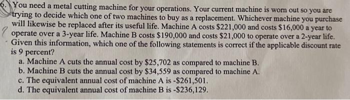 Solved Please help show how to solve this using EAC formula | Chegg.com