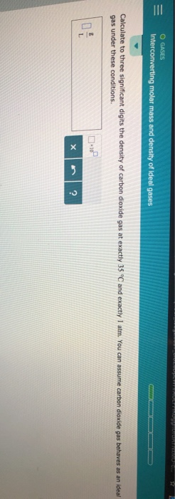 Solved O Gases Interconverting Molar Mass And Density Of Chegg