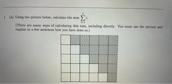 Solved (a) Using the picture below, calculate the sum | Chegg.com