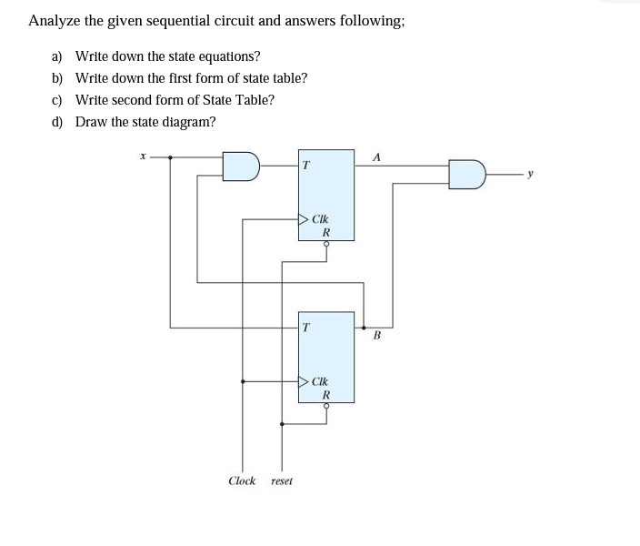 Solved Analyze the given sequential circuit and answers | Chegg.com