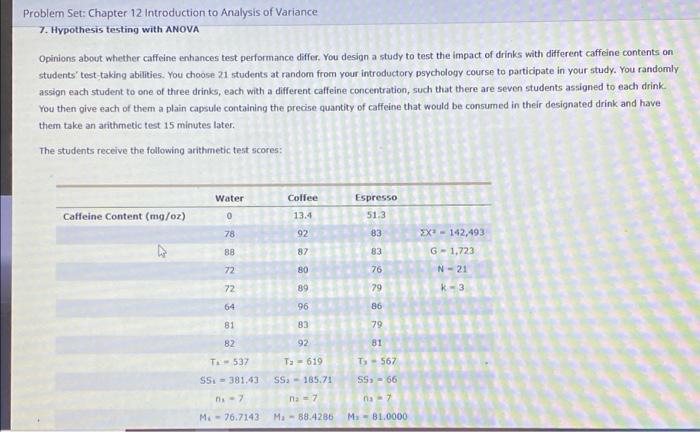 Solved Problem Set: Chapter 12 Introduction to Analysis of | Chegg.com