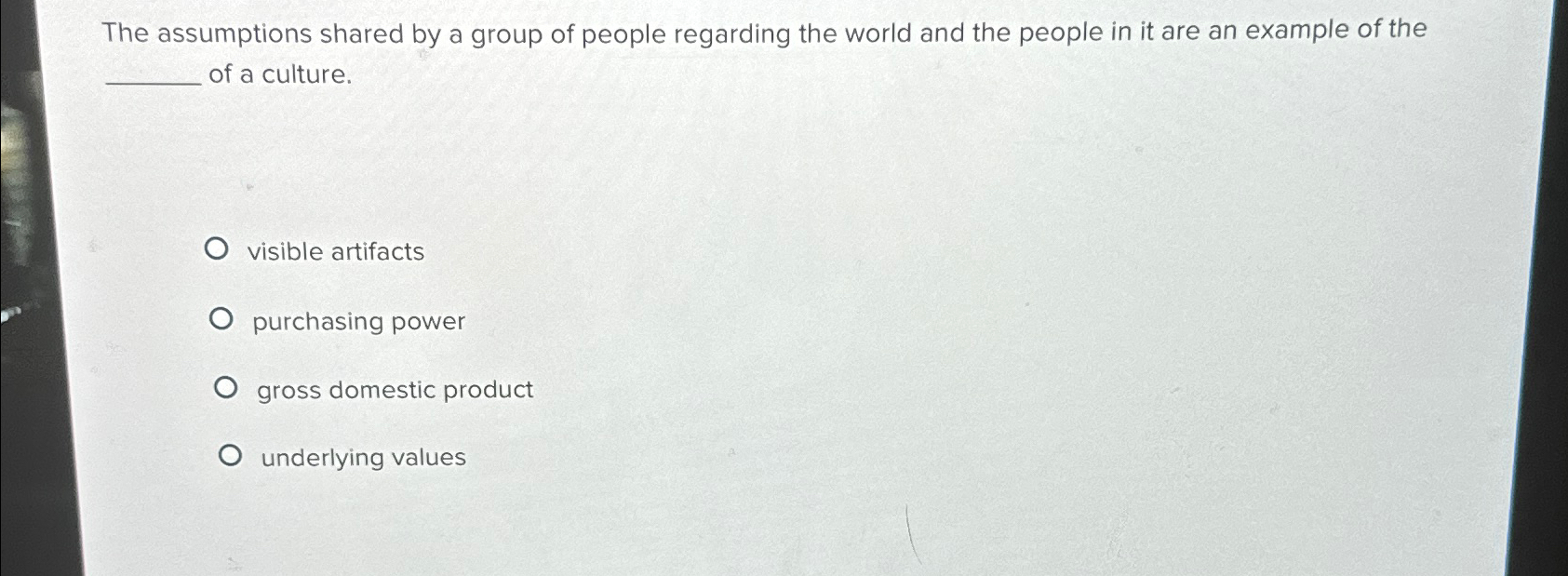 Solved The assumptions shared by a group of people regarding | Chegg.com