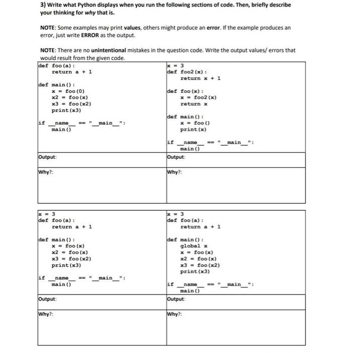 Solved 3) Write what Python displays when you run the | Chegg.com Solved 3) Write what Python displays when you run the | Chegg.com