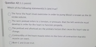 Solved Question 42 (1.5 ﻿points)Which of the following | Chegg.com
