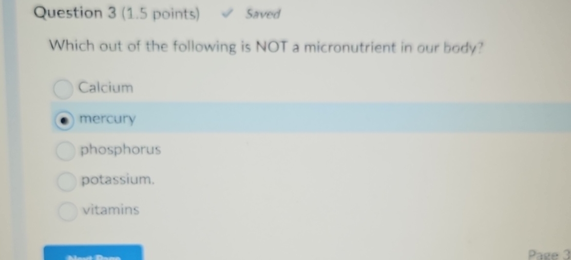 Solved Question 3 (1.5 ﻿points) ﻿SavedWhich out of the | Chegg.com